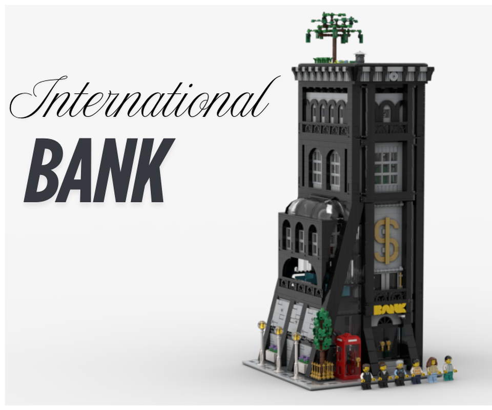 LEGO MOC International Bank by Brick_by_Nic | Rebrickable - Build with LEGO