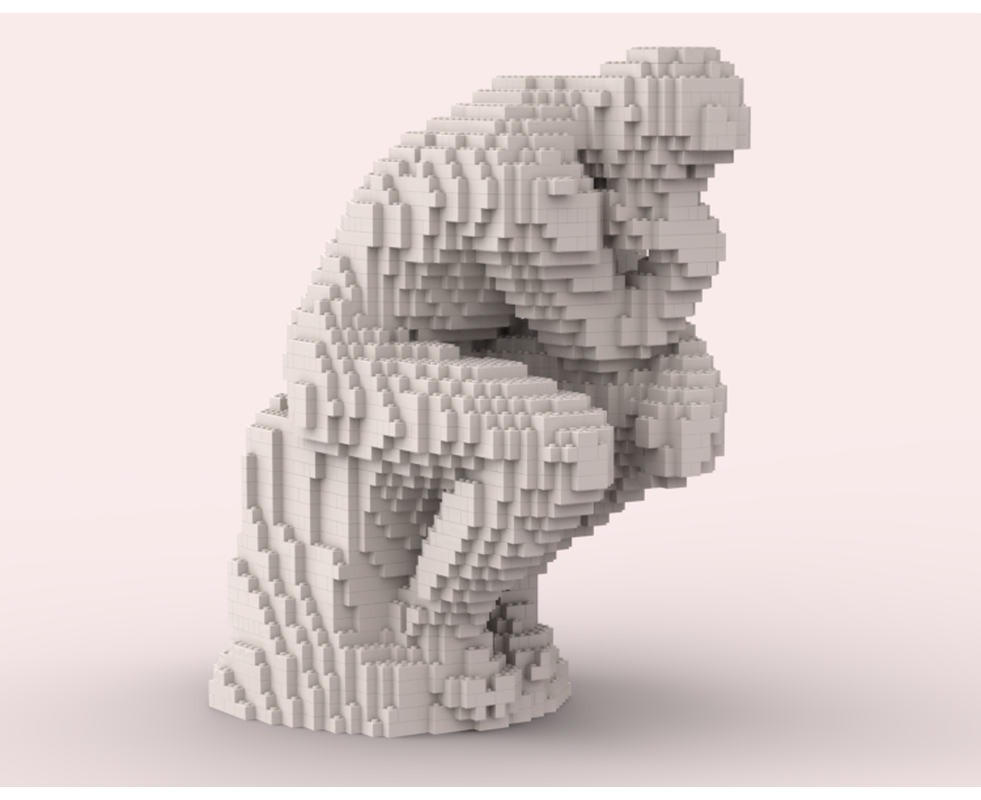 LEGO MOC sculpture thinker rodin by blackmaster | Rebrickable - Build ...