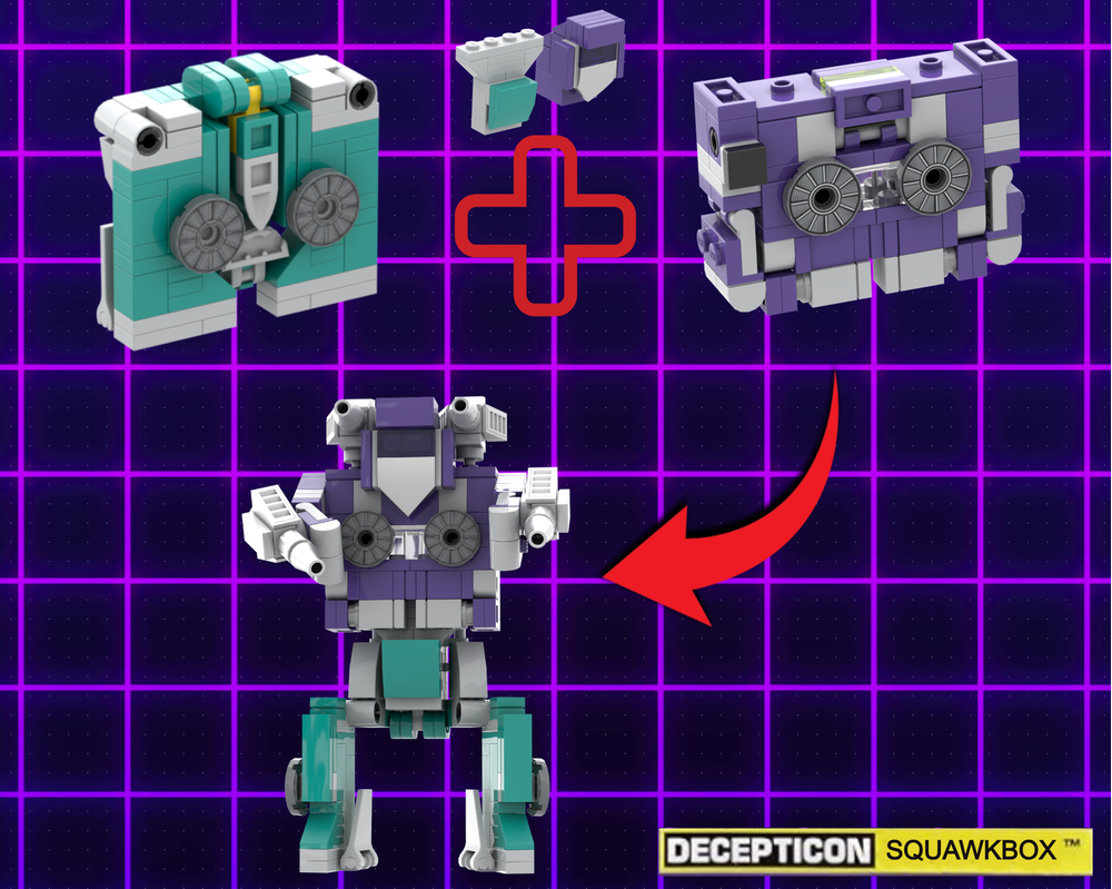 LEGO MOC Lego Transformers Soundwave 10358 Tape Minion Squawktalk ...