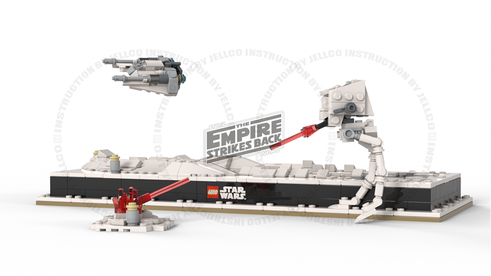 LEGO MOC-232233 Micro Diorama : A Fallen AT-AT by jellco | Rebrickable ...