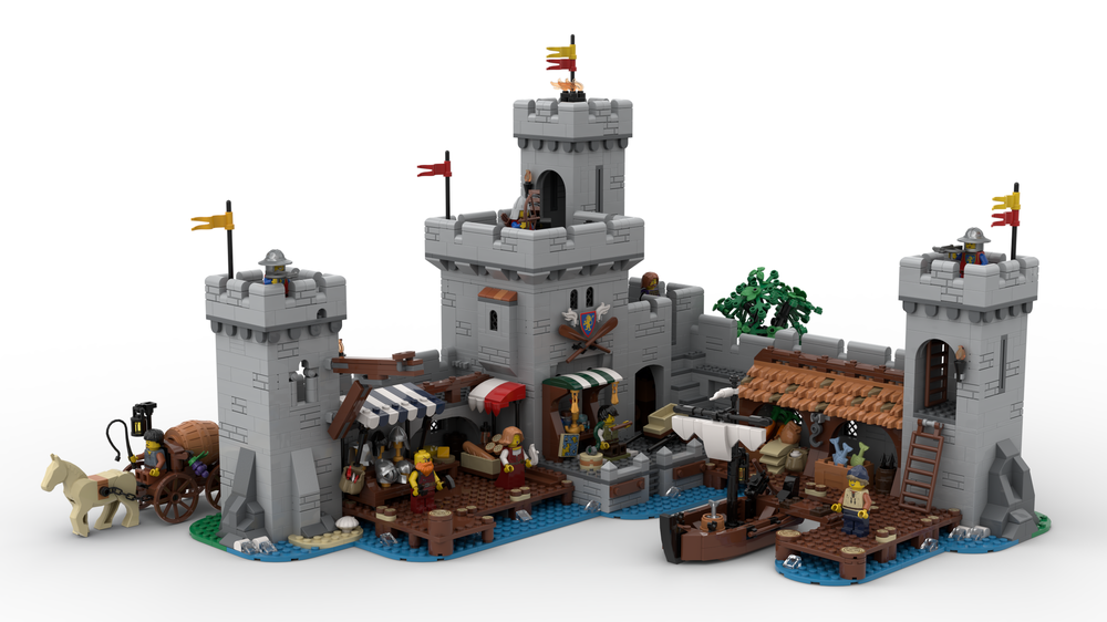 LEGO MOC Port of the Lion Knights (Medieval Seaside Market Mod) by ...