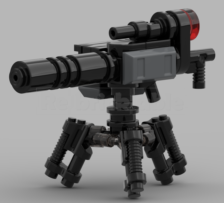 LEGO MOC Mounted Heavy Blaster by PhthaloBricks | Rebrickable - Build ...