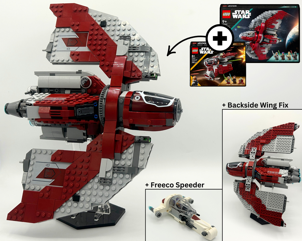 LEGO MOC Cockpit & Wing Fix for T-6 Shuttle incl. Freeco Speeder (75362 ...