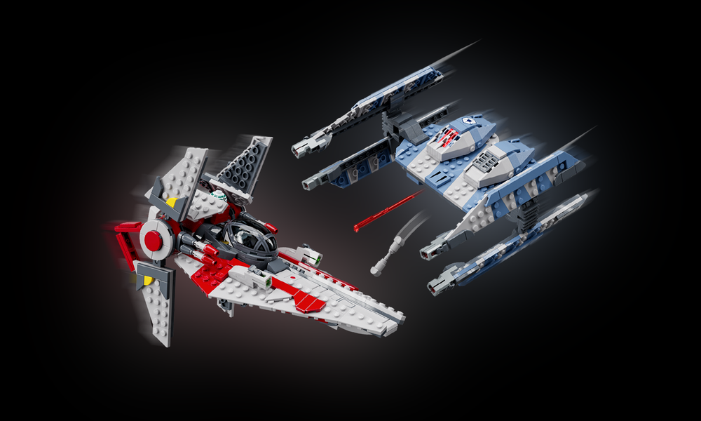 LEGO MOC-232402 LEGO SW: V-Wing Starfighter vs. Hyena Droid Bomber by ...