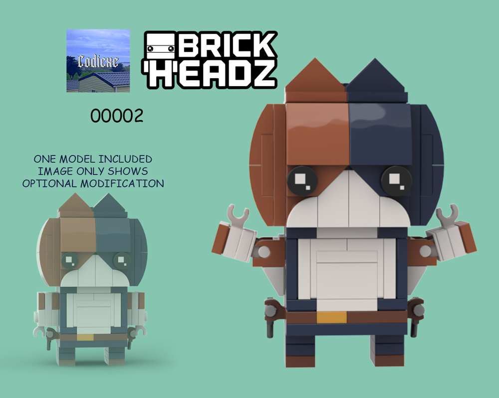 LEGO MOC Meowscles Brickheadz (Fortnite) by Codiexe | Rebrickable ...