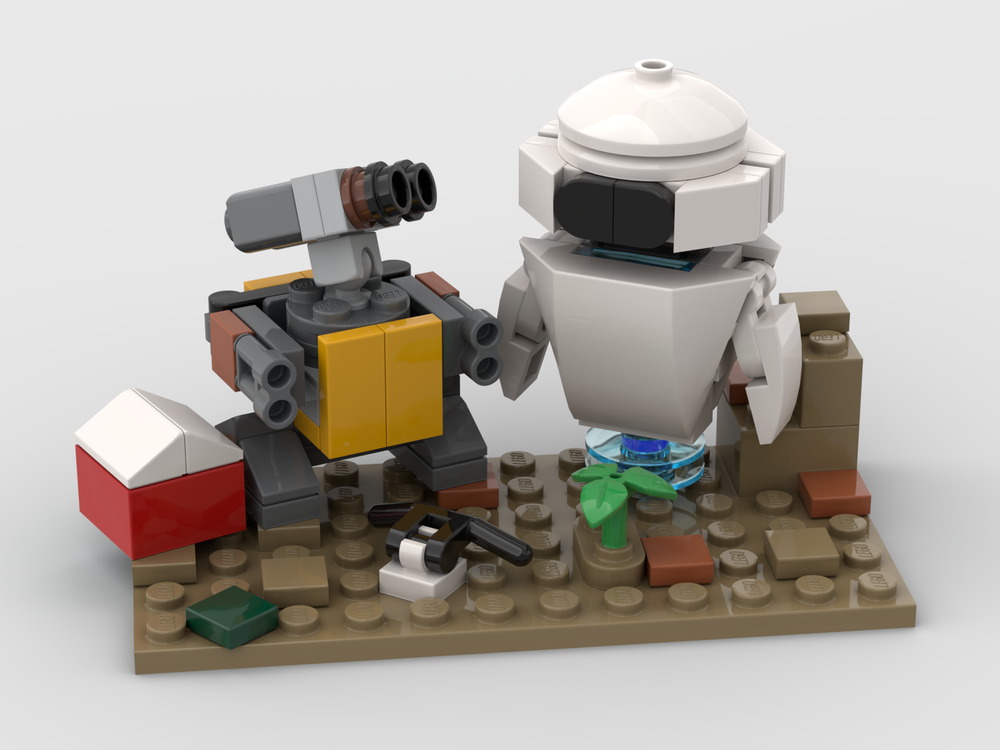 LEGO MOC Wall-e & Eve in post-apocalyptic landscape by brixbyhenning ...