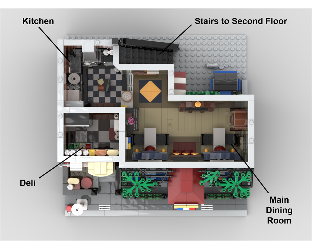 LEGO MOC-232442 Parisian Deli-Restaurant by Briquoleur | Rebrickable ...