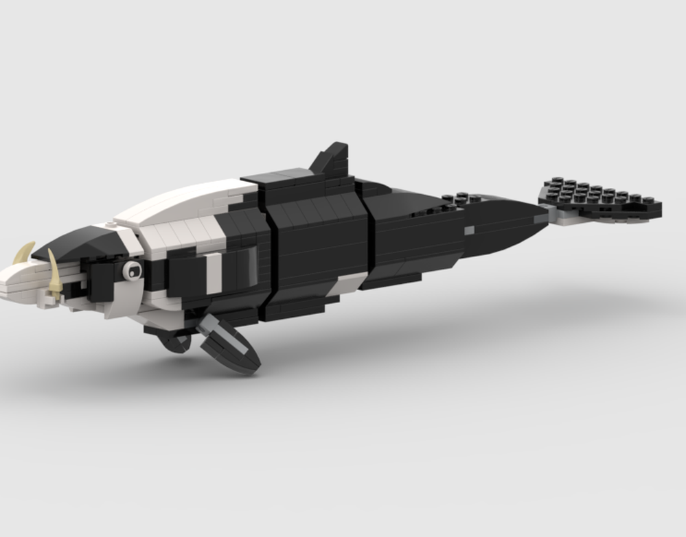 LEGO MOC Strap-toothed whale black and white by IdeasBricks ...