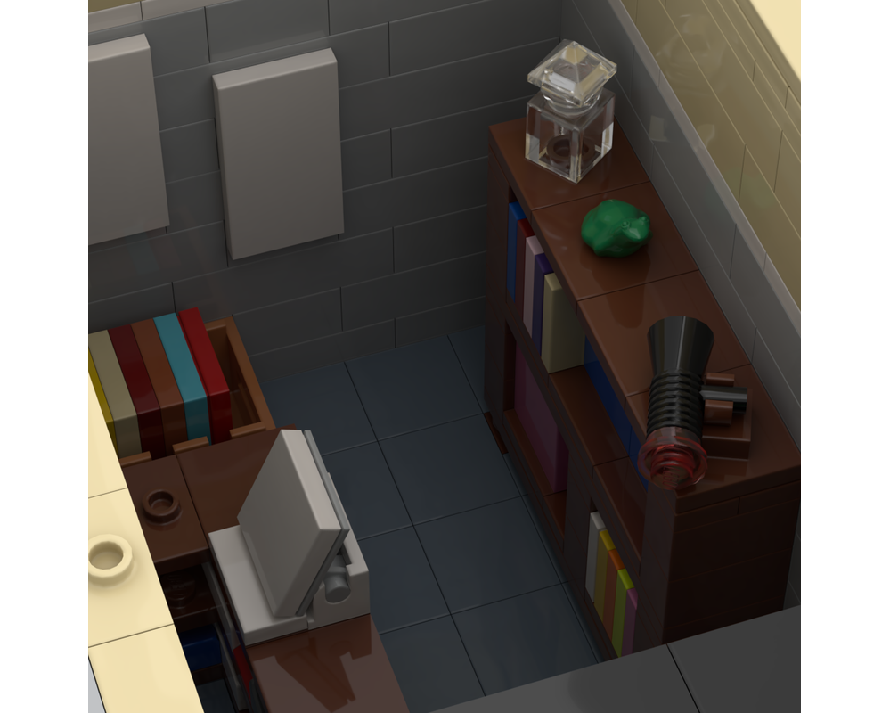 LEGO MOC Town House with Android Dungeon Comic Shop - Modular Building ...