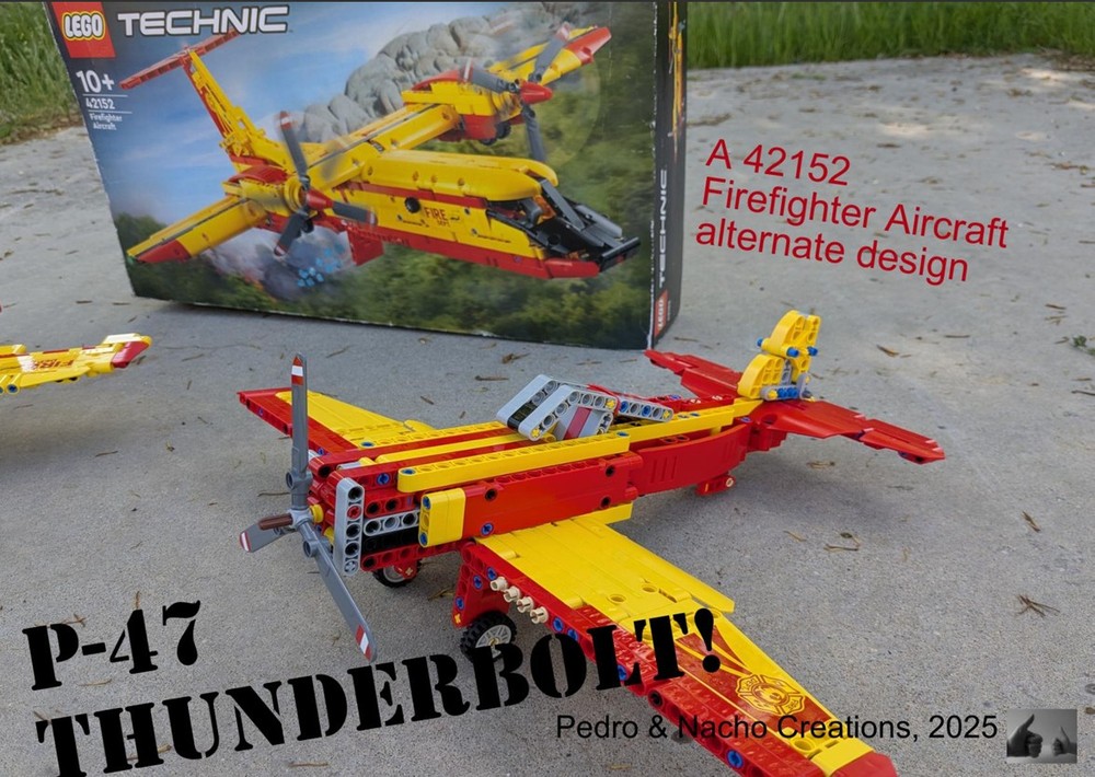 LEGO MOC-232573 P-47 Thunderbolt (42152 Firefighter Aircraft) by jpgon ...