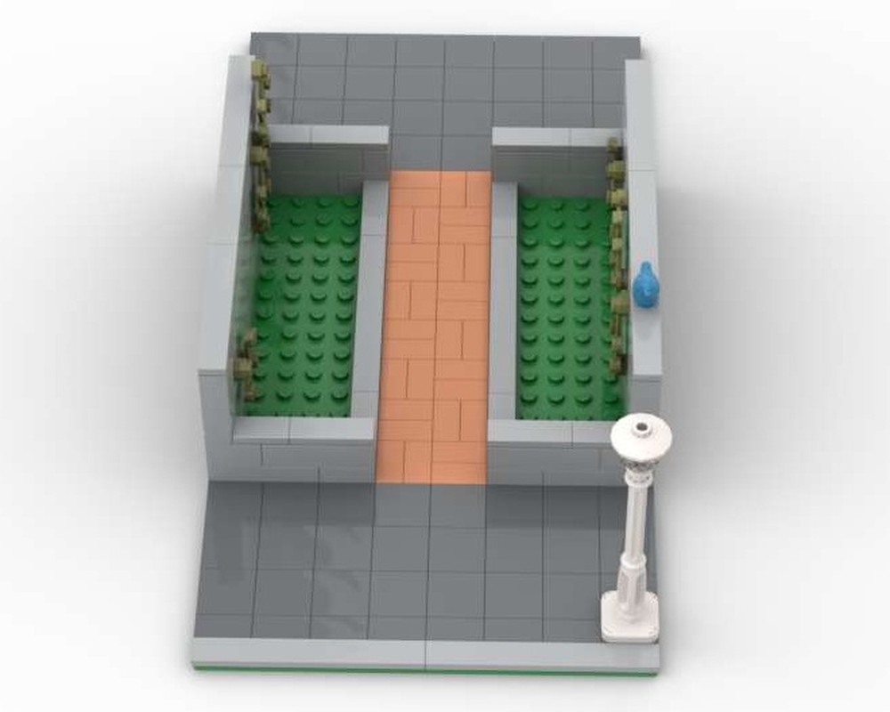 LEGO MOC Footpath with planters by secondmessybrick | Rebrickable ...
