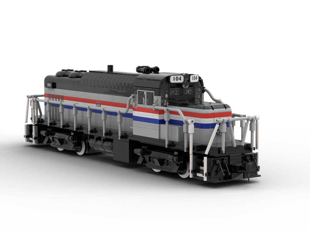 LEGO MOC Alco RS-3M Commuter Train Low Nose by jepaz | Rebrickable ...