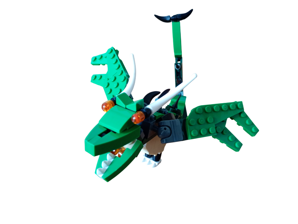 LEGO MOC Dragon and microscale tower by merdeuxd2 | Rebrickable - Build ...