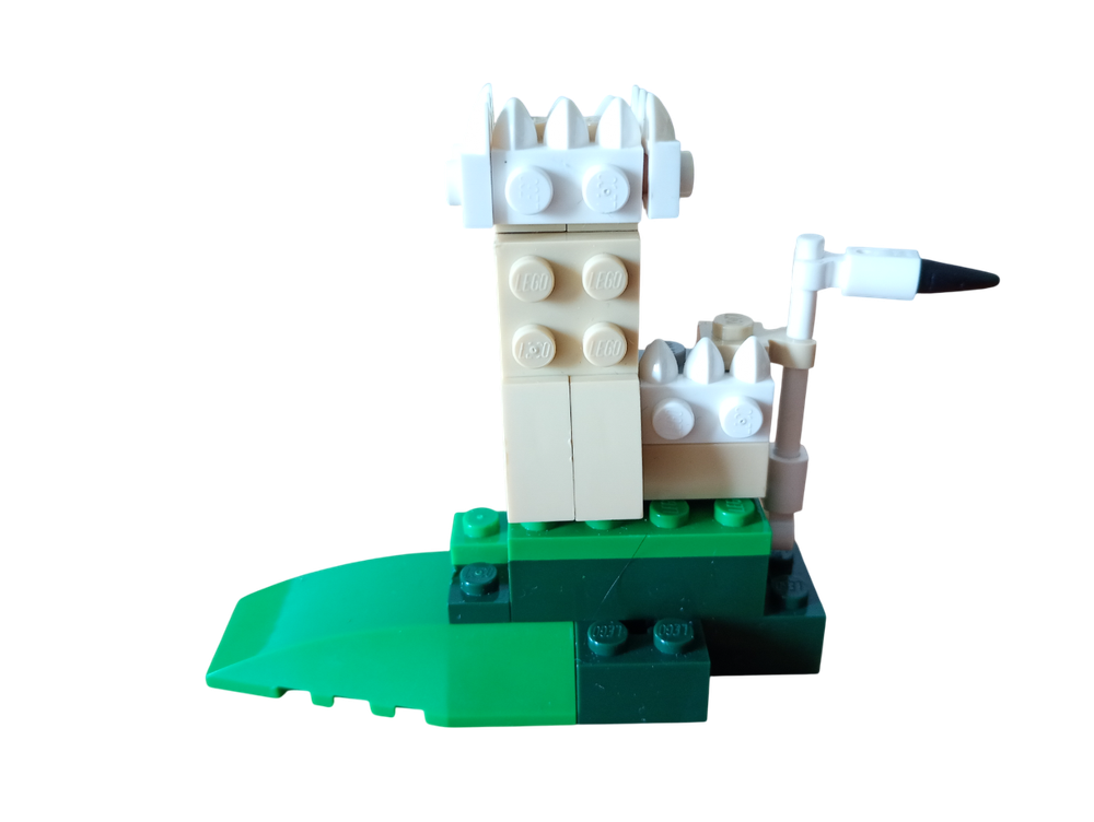 LEGO MOC Dragon and microscale tower by merdeuxd2 | Rebrickable - Build ...