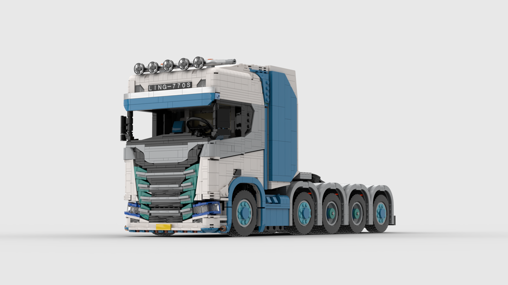 LEGO MOC SCANIA 770s 10x4 tractor(blue) by LingKong | Rebrickable - Build with LEGO
