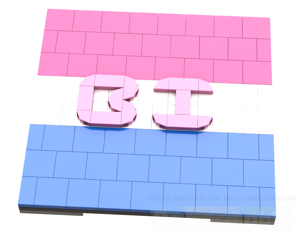 LEGO MOC Bi Mosaic Art (Bisexual) by yqc | Rebrickable - Build with LEGO
