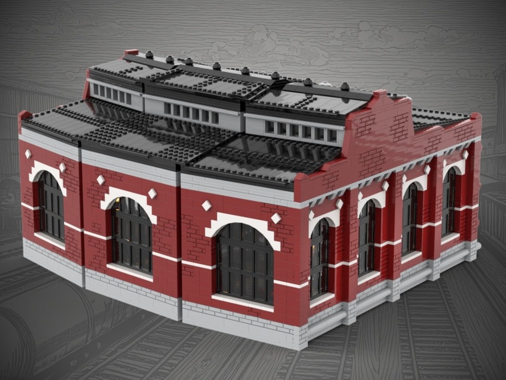 LEGO MOC Roundhouse by Mikey_Brickalloti | Rebrickable - Build with LEGO