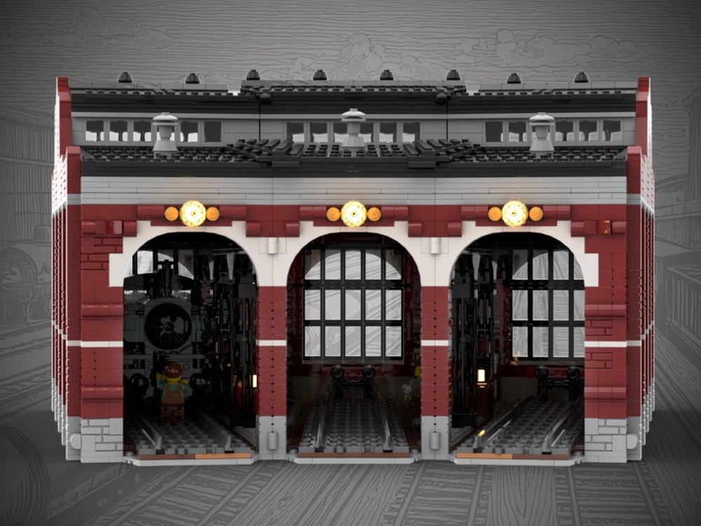 LEGO MOC-232697 Roundhouse by Mikey_Brickalloti | Rebrickable - Build ...