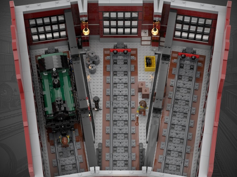 LEGO MOC-232697 Roundhouse by Mikey_Brickalloti | Rebrickable - Build ...