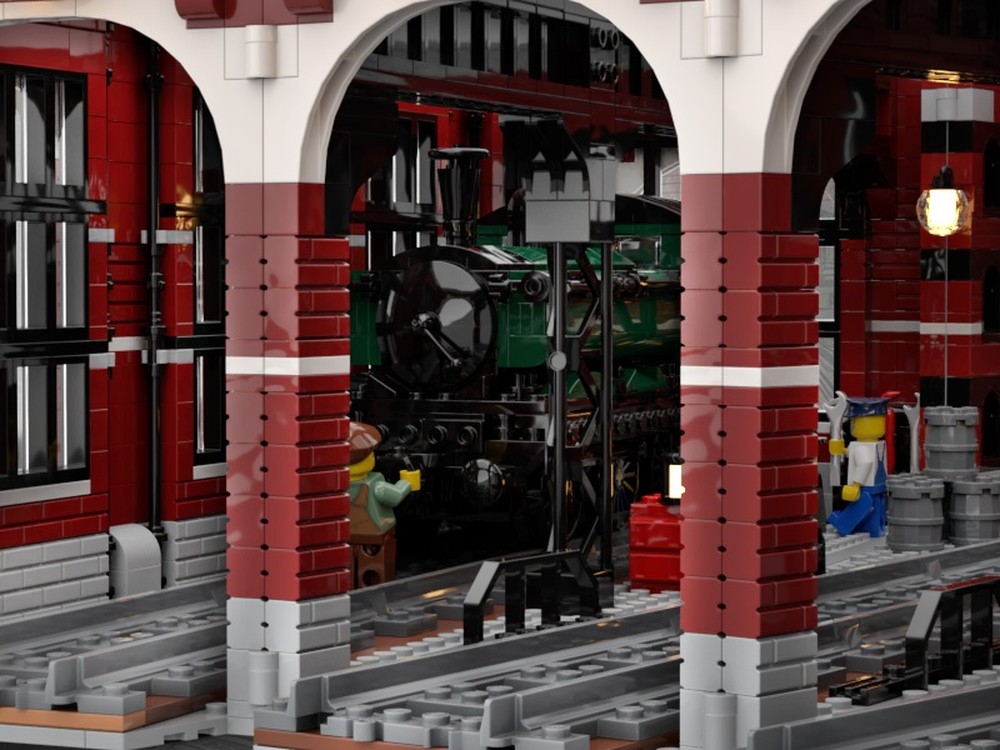 LEGO MOC-232697 Roundhouse by Mikey_Brickalloti | Rebrickable - Build ...