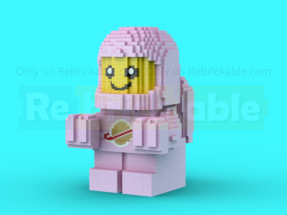 LEGO MOC Midsized Classic Pink Space Baby Sculpture by Brickmethis ...