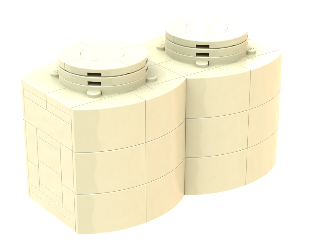 LEGO MOC Upscaled 1x2 Log Profile Brick by OrchardBuilds | Rebrickable ...
