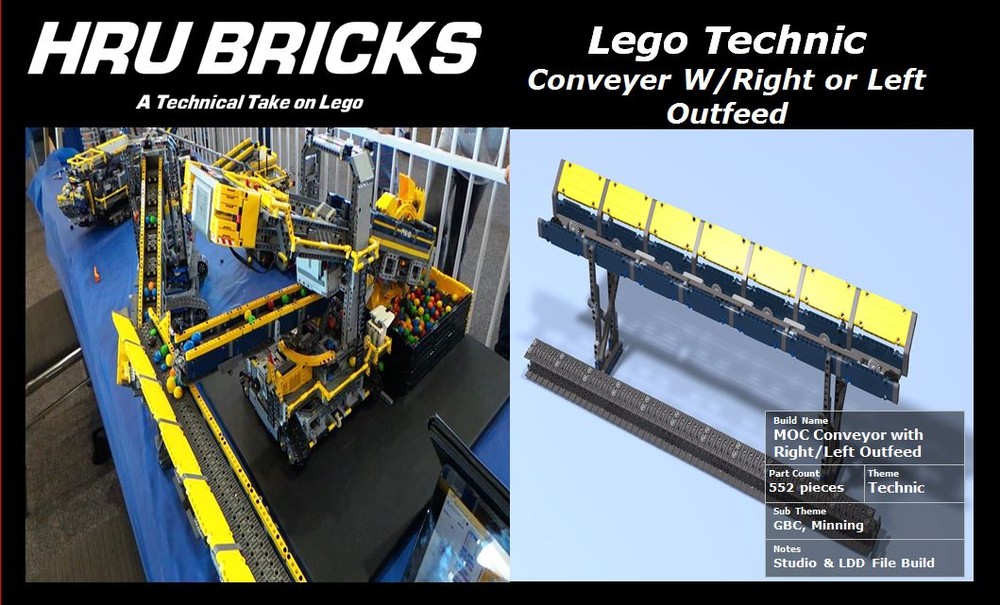 LEGO MOC M&M Quarry MOC - Accumulating Conveyor Right or Left Outfeed ...