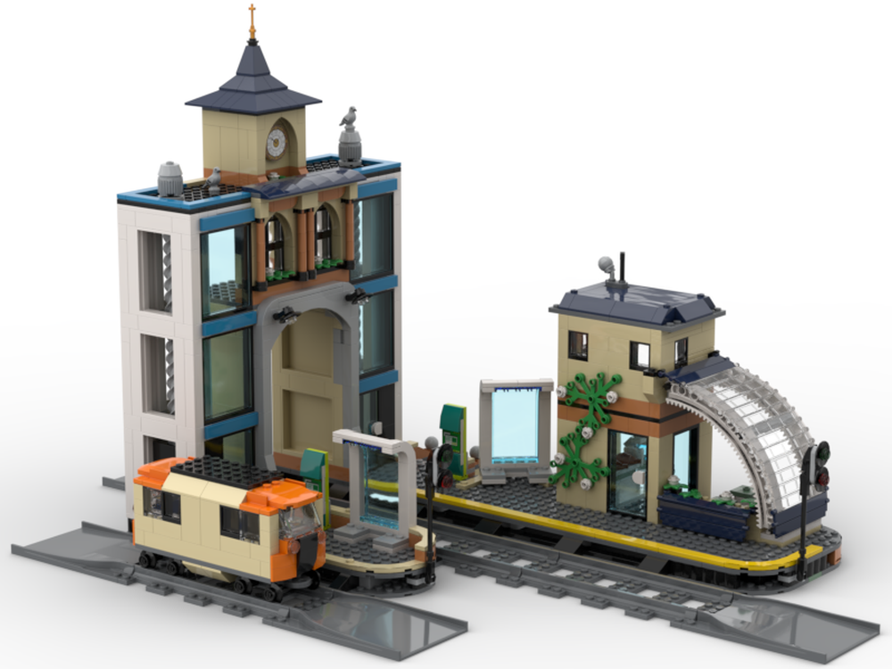 LEGO MOC-232814 Central Train Station MOC by Ex0 | Rebrickable - Build ...