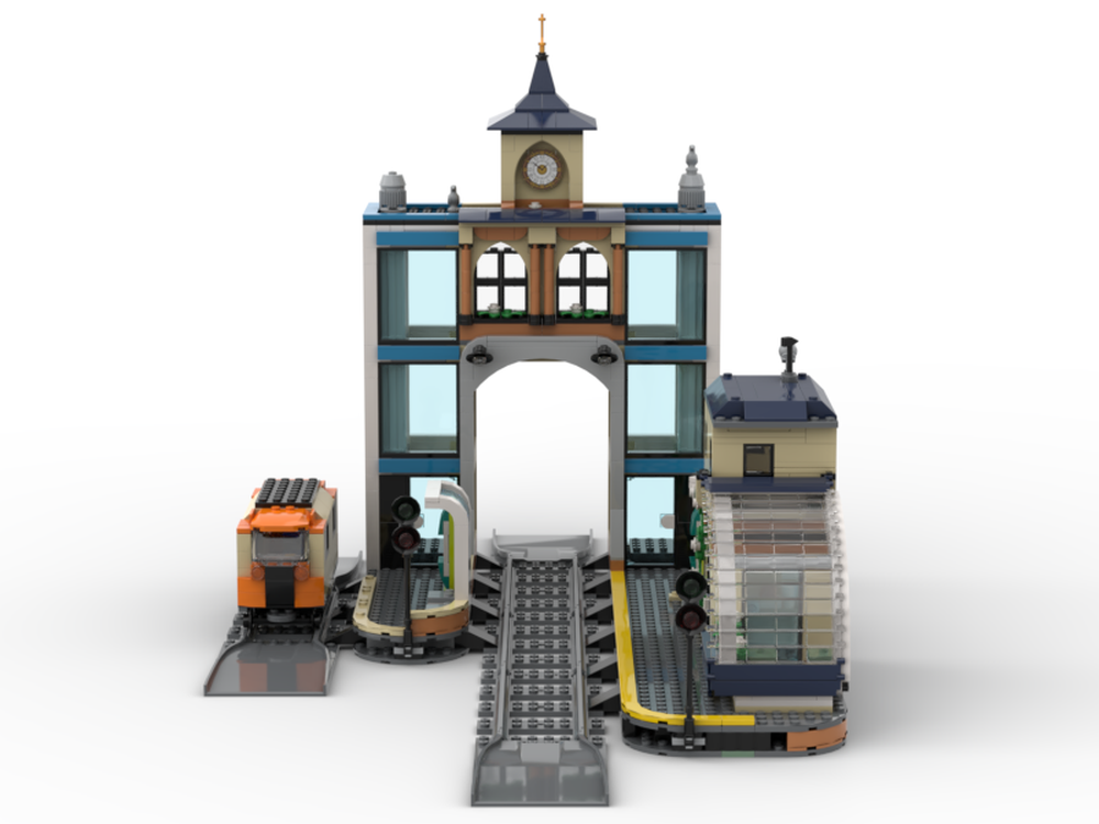 LEGO MOC Central Train Station MOC by Ex0 | Rebrickable - Build with LEGO