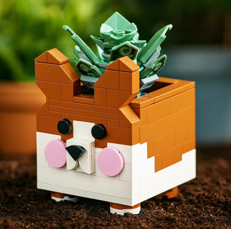 LEGO MOC The Corgi Planter - A Tribute to Blue by JD Bricks ...
