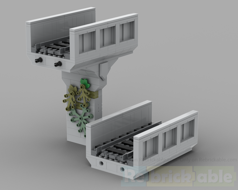 LEGO MOC-233001 Modular Elevated Train Line by Brick Studs ...