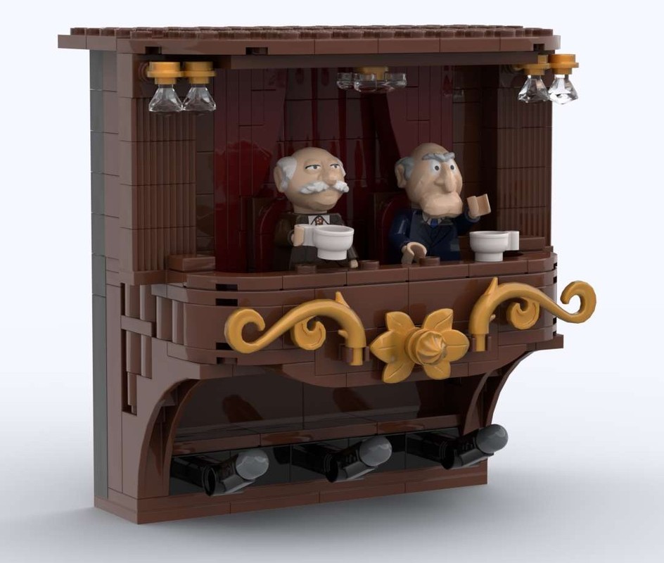 LEGO MOC Statler and Waldorf Balcony with Key Hanger or Self Standing ...