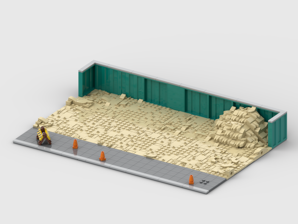 LEGO MOC-233027 Modular Construction Site Display for set 60466 Yellow ...