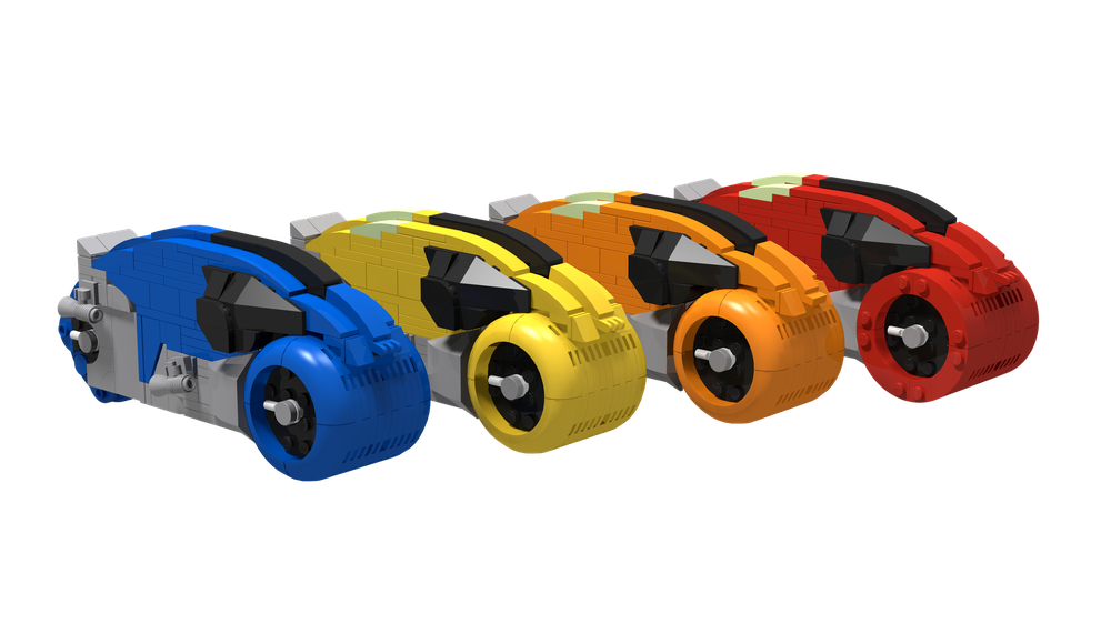 LEGO MOC Tron 82 LightCycle (Yellow) by ekubart | Rebrickable - Build ...