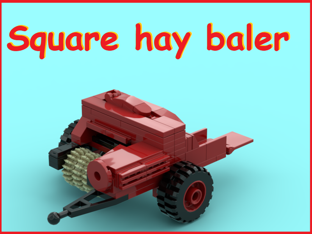 LEGO MOC red square hay baler for a farm by medleyj | Rebrickable ...