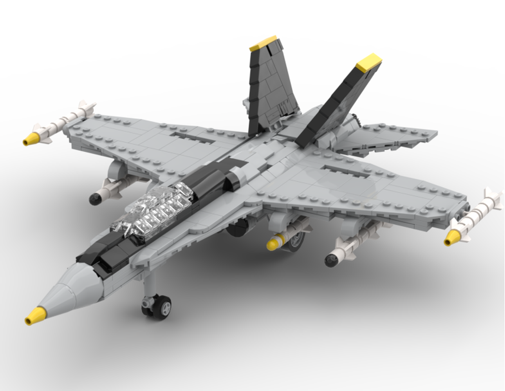 LEGO MOC F-18 Hornet 1:48 Scale by JojoTheBuilder | Rebrickable - Build ...