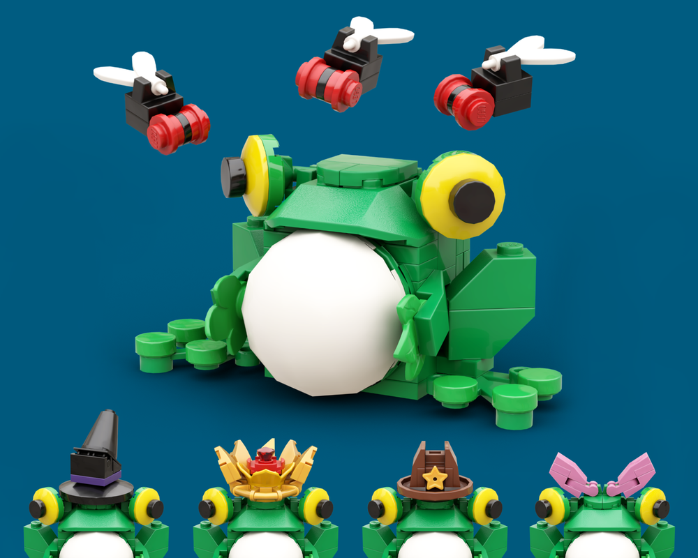 LEGO MOC-233200 Crazy-Eyed Frog - with interchangeable hats by ...