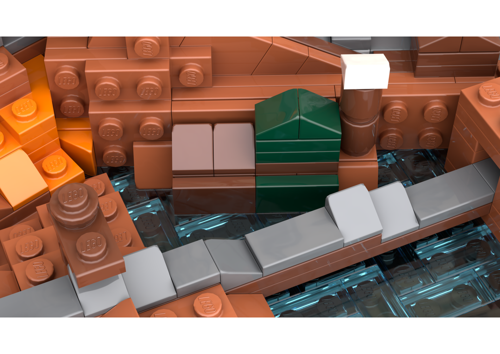 LEGO MOC-233255 Big Thunder Mountain Railroad Micro Scale by Markmarkje ...