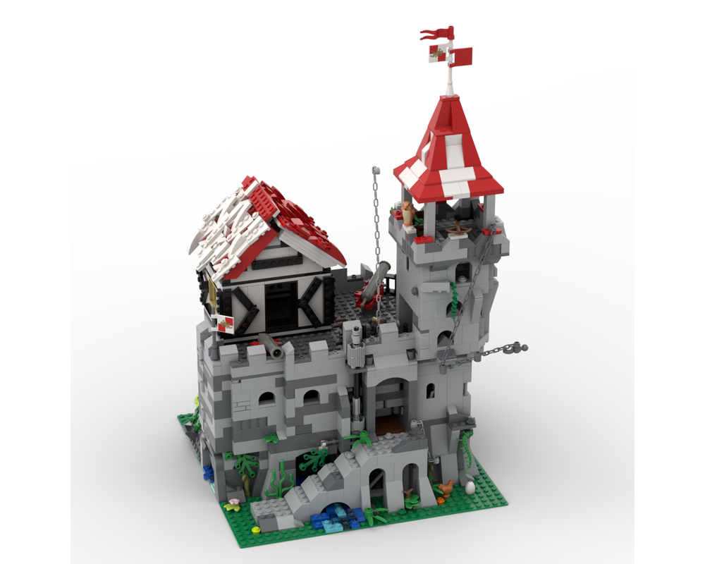 LEGO MOC Medieval Castle – Two-Story Mountain Fortress with Tower by ...