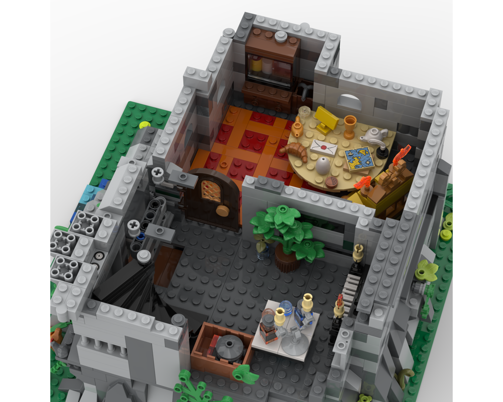 LEGO MOC Medieval Castle – Two-Story Mountain Fortress with Tower by ...
