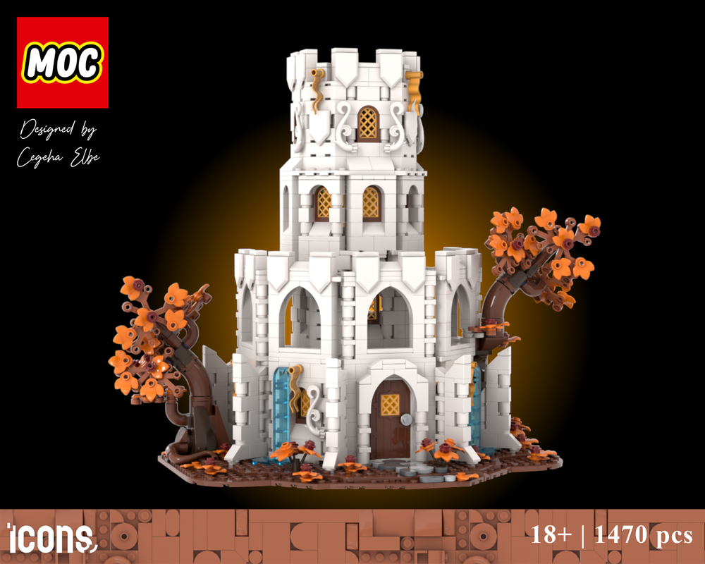 LEGO MOC White Wizard's tower by Cegeha Elbe | Rebrickable - Build with ...