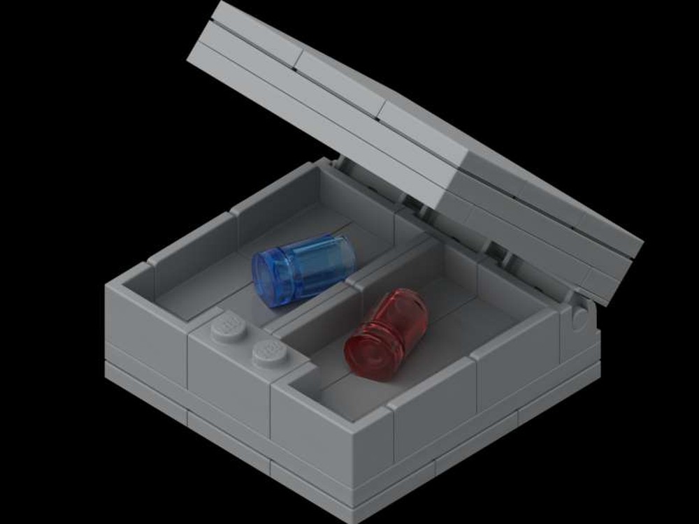 LEGO MOC Pill box from the movie Matrix with blue and red pill ...