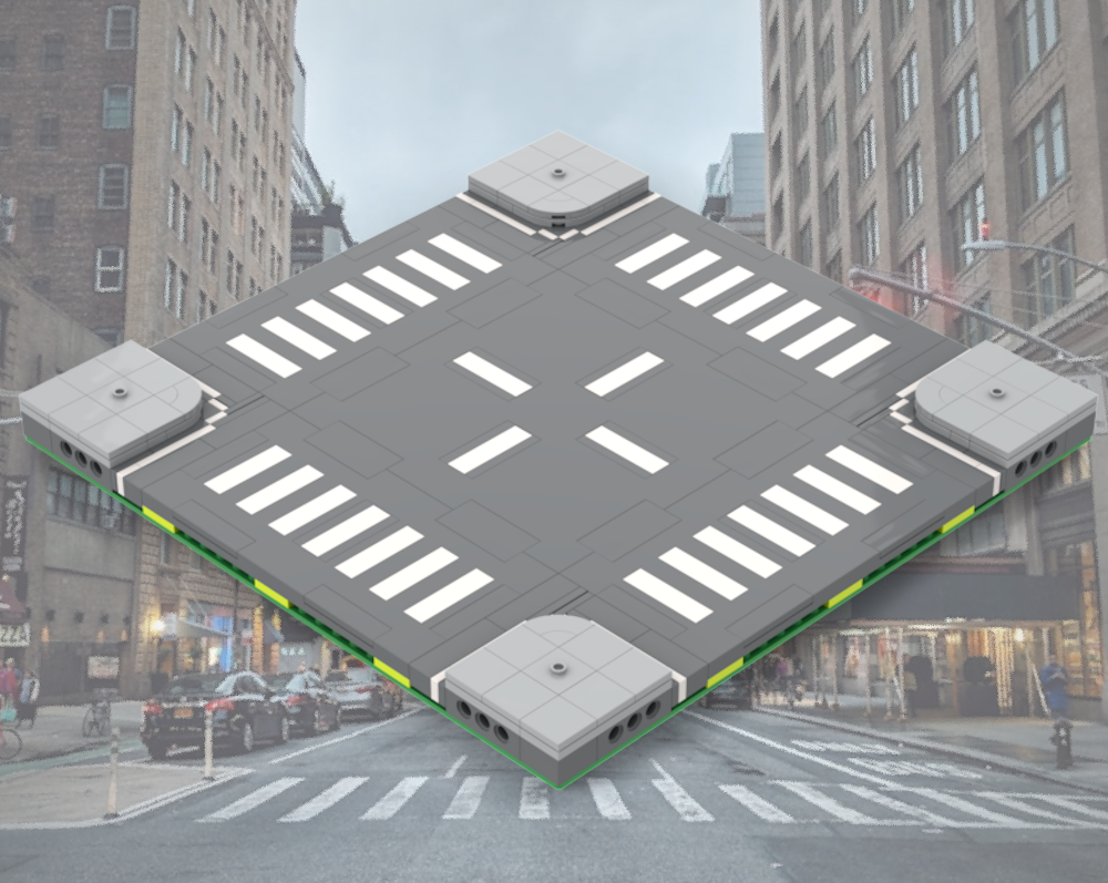 LEGO MOC MILS Road - 4 Way Intersection by Brickland Hills ...