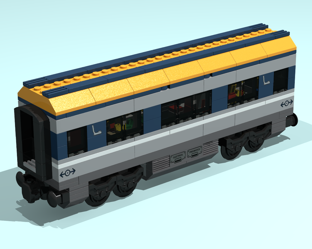 LEGO MOC-233444 Passenger train Sleeper Car - Extended by ...