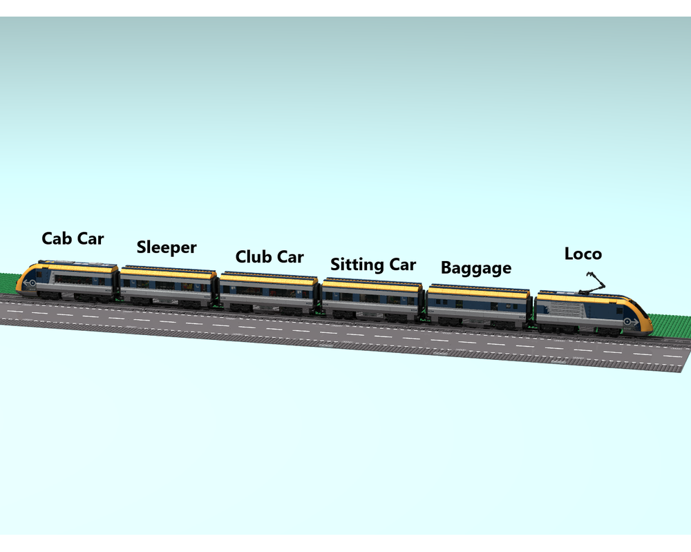 LEGO MOC-233444 Passenger train Sleeper Car - Extended by ...