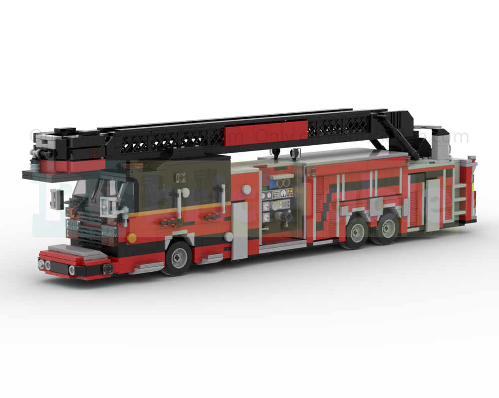 LEGO MOC Smeal Sirus 100ft Tower Ladder Firetruck by Astrid11 ...