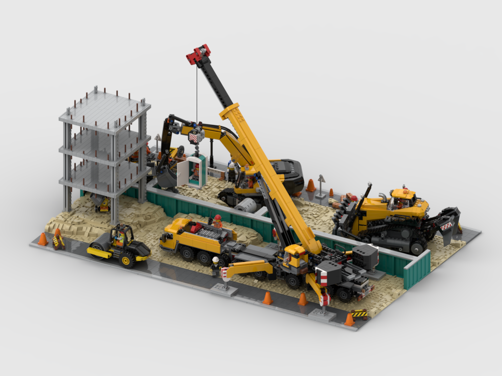 LEGO MOC-233567 Modular Construction Site Display for sets 60420 ...