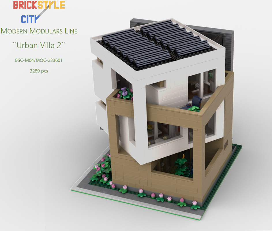 LEGO MOC-233601 Urban Villa 2 by Brickstyle City | Rebrickable - Build ...