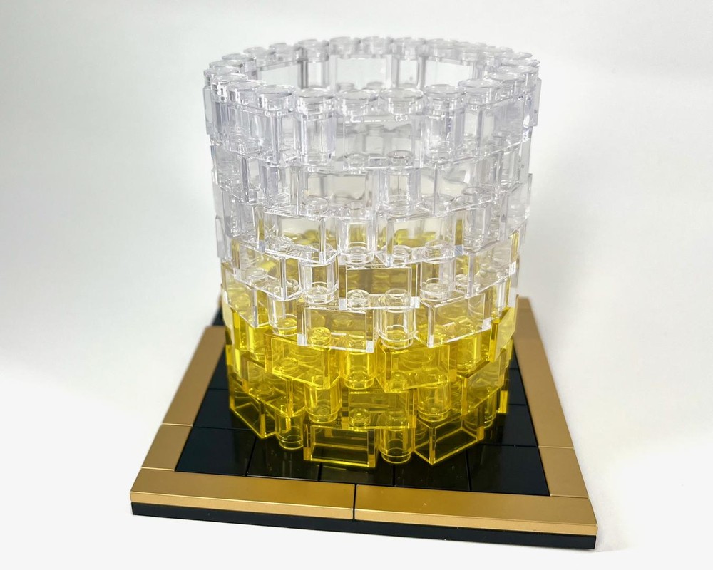 LEGO MOC Whiskey Glass - Life-size replica with gold plated Coaster by ...