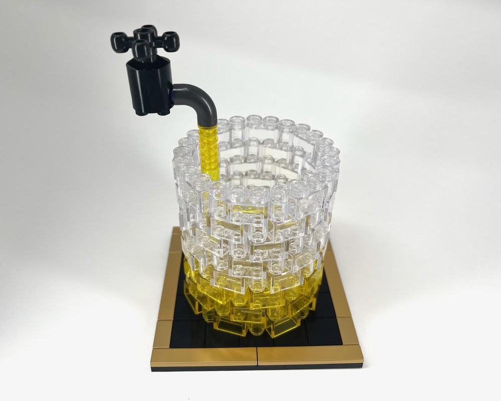 LEGO MOC Whiskey Glass - Life-size replica with gold plated Coaster by ...